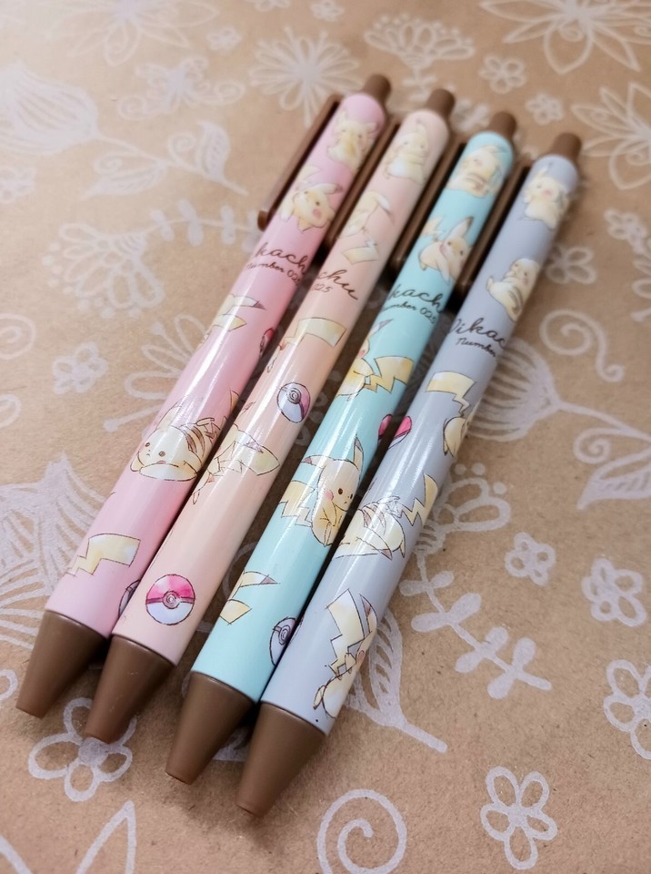 Official Set Of 4 Pokemon Cute Pikachu Color Pens | eBay