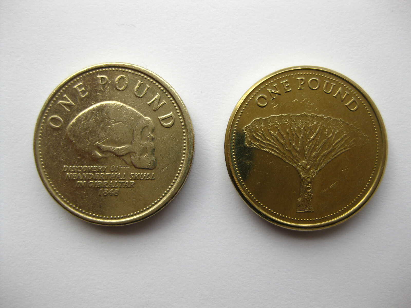 Old Round One Pound £1 Coins UK Gibraltar Isle of Man Jersey Guernsey ...