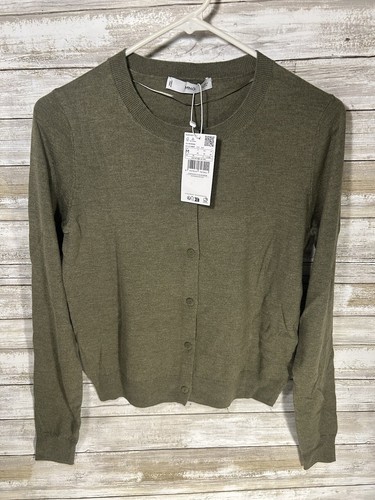 Mango Cardigan 212 Button Knit Green Sweater Women’s Size M | eBay