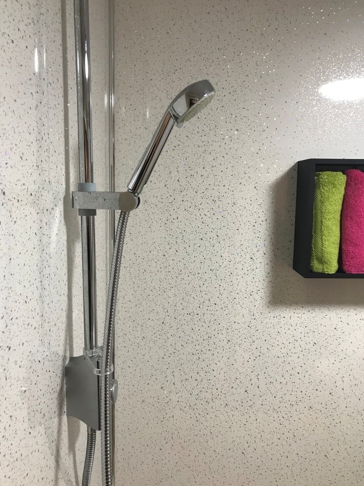 Splash Panels 1m x 2.4m Shower Panels Bathroom Plastic PVC Wall ...