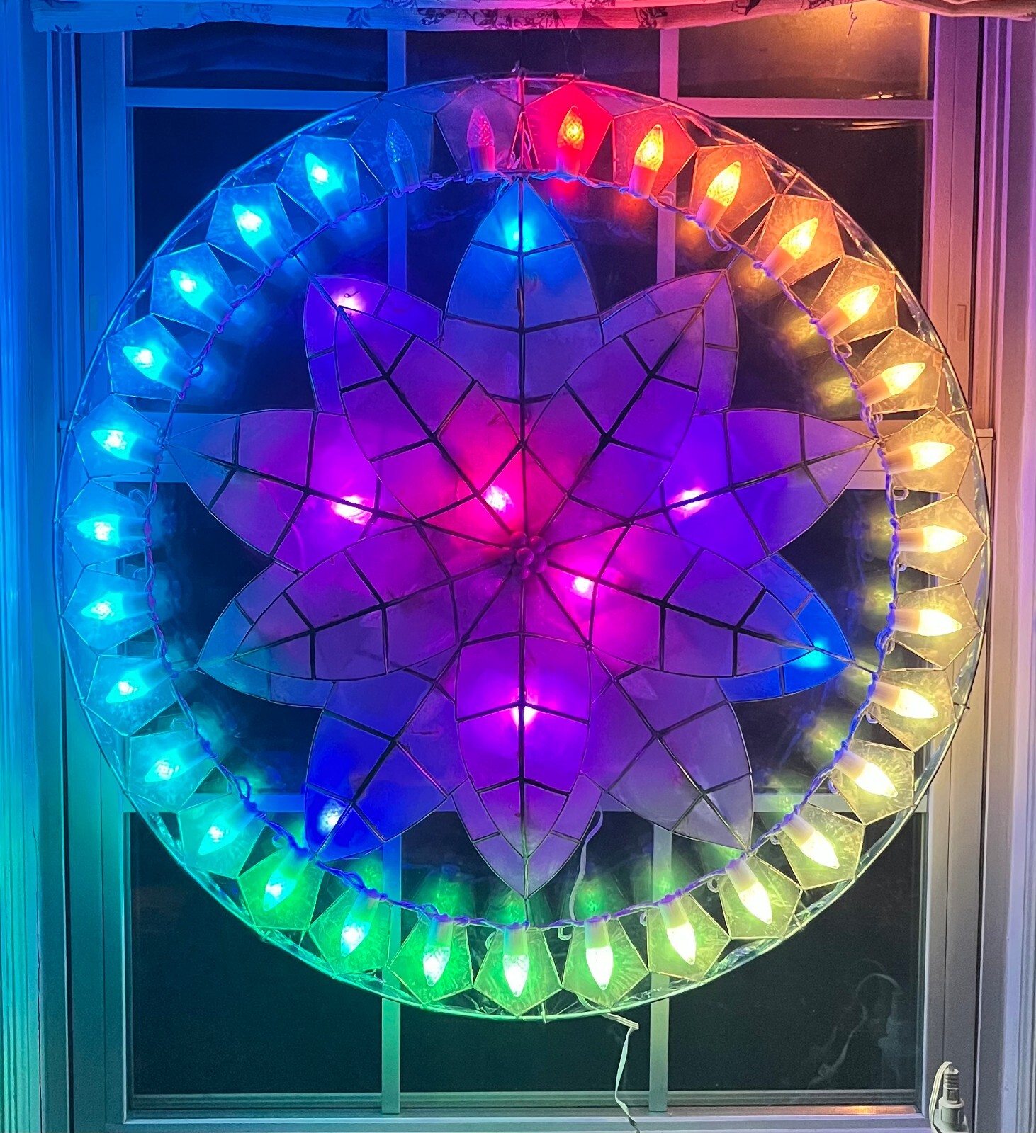 Gift Ko Poinsettia 31" Capiz Parol RGB LED Filipino Christmas Lantern ...