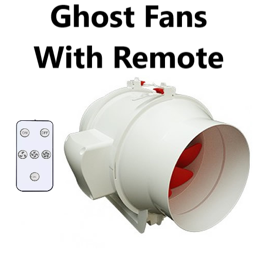 GHOST-FANS 8"/200MM WITH REMOTE INLINE MIXED FLOW EXHAUST EXTRACTOR LOW ...