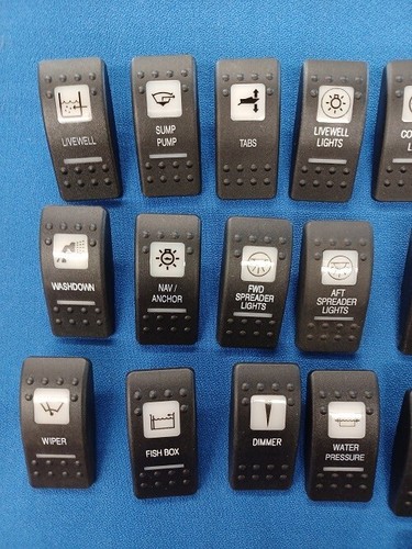 ROBALO BOAT ROCKER SWITCH COVER-MANY DIFFERENT COVERS READ DESCRIPTION ...