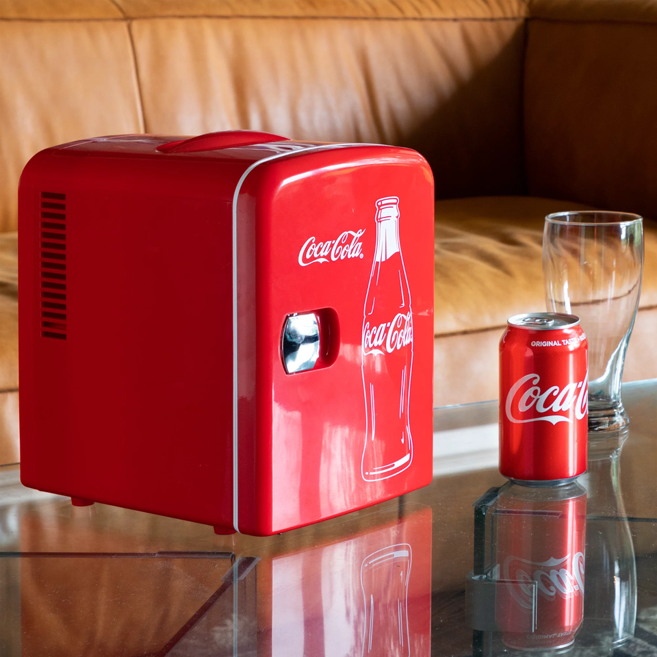 Coca-Cola 6 Can Mini Fridge Portable 4L Small Cooler Travel Compact ...