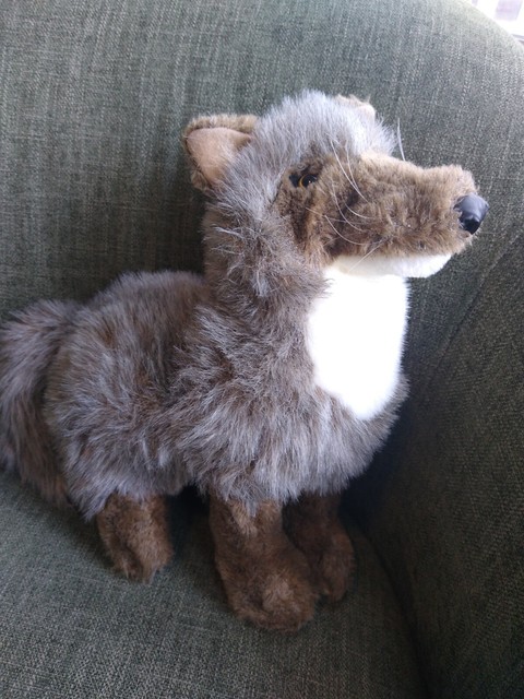 Folkmanis Folktails Coyote Hand Puppet Plush Stuffed Animal Tan Brown ...