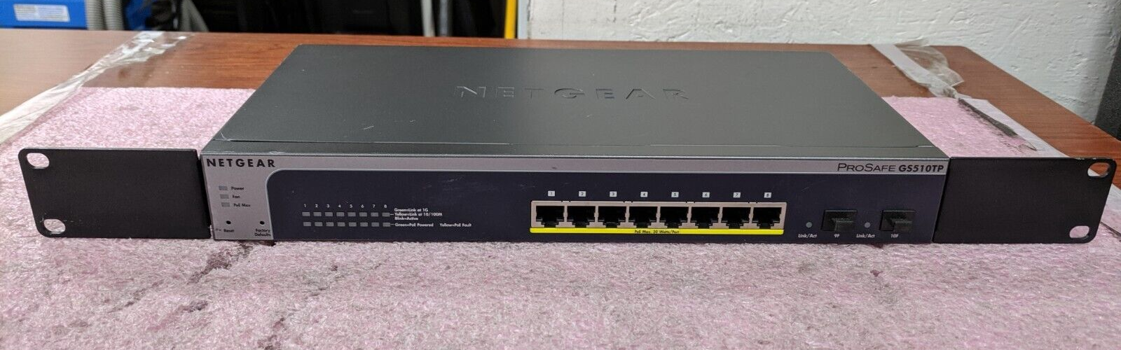 NETGEAR Prosafe GS510TP 8 Port Switch PoE And 2 Gigabit SPF Ports ...
