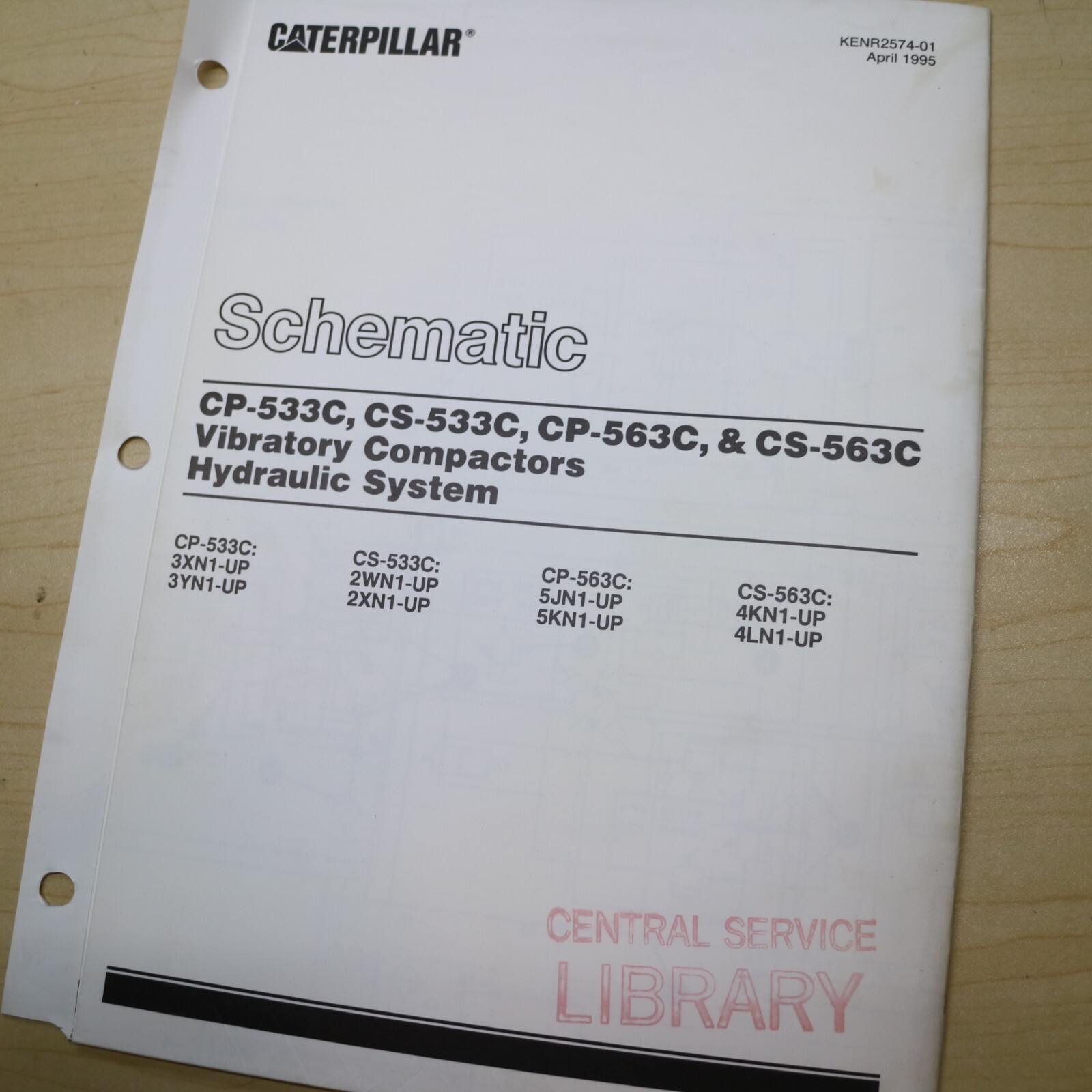 Caterpillar CS CP-533c 563c 573c 583c Hydraulic System Schematic ...