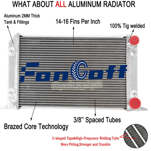 Aluminum 3-Row Radiator For VW Scirocco/ Pro Stock Style Drag Racing ...