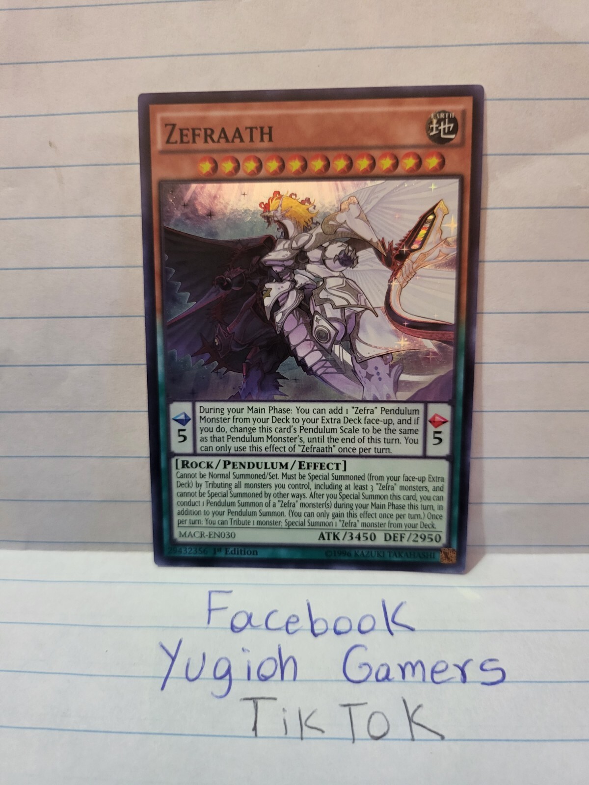 Yu-Gi-Oh Zefraath MACR Super Rare Light Played | eBay