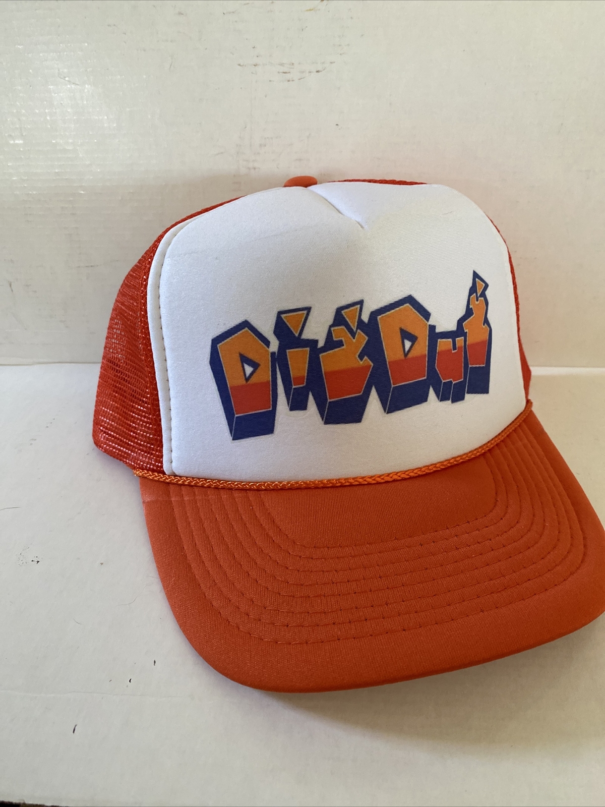 Vintage Dig Dug Trucker Hat Adjustable snapback Orange Video Game Hat ...