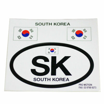 SK South Korea Country Code Sticker Decal Car Caravan Trailer Truck ...
