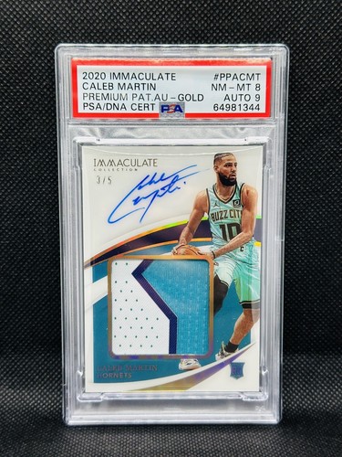 2020 Immaculate Caleb Martin Rookie Premium Patch Auto Gold /5 - PSA 8 ...