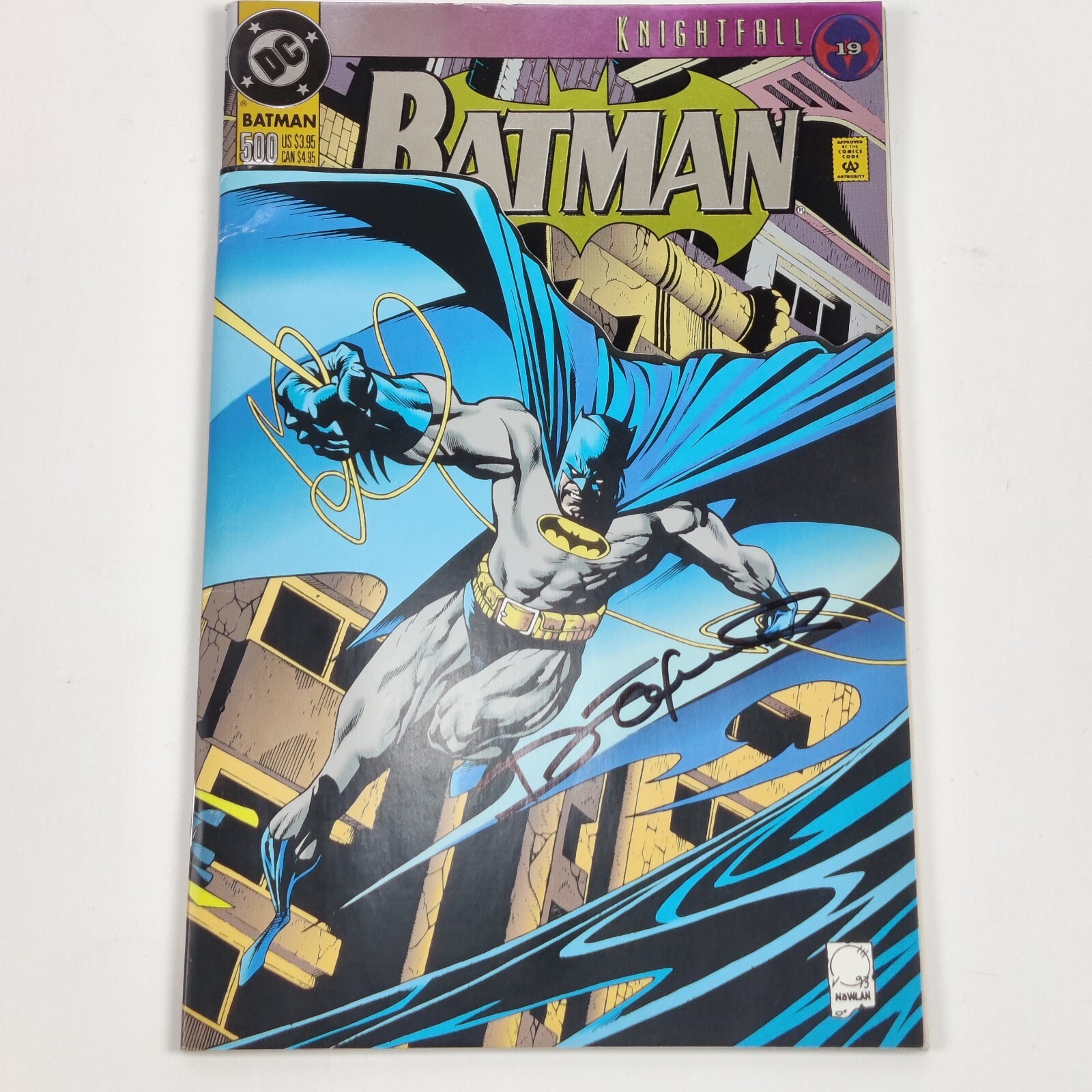 DC Comics Batman Knightfall 19 Issue #500 Foil Cover Signed Dennis O ...
