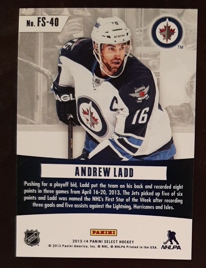 2013 - 2014 Panini Select Andrew Ladd Fire On Ice Hockey Card | eBay