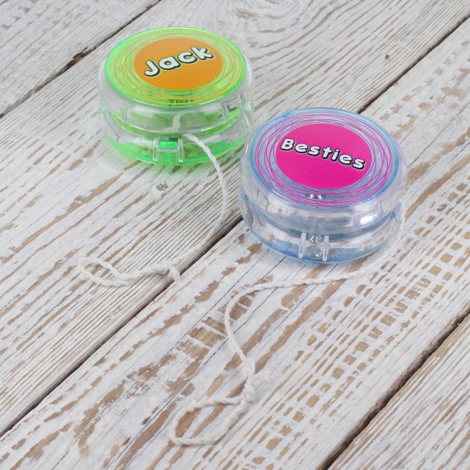 Personalised Yoyo Light Up LED Name Professional Ball Bearing Yo-Yo ...