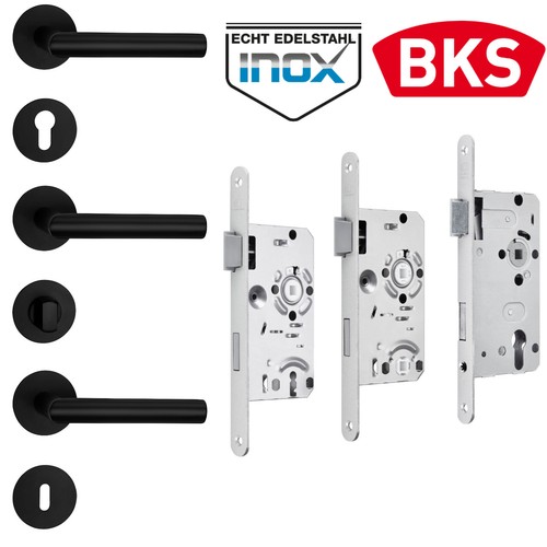 BKS Schloss BB WC PZ Türgriff Thore Türklinke Edelstahl Türbeschlag ...