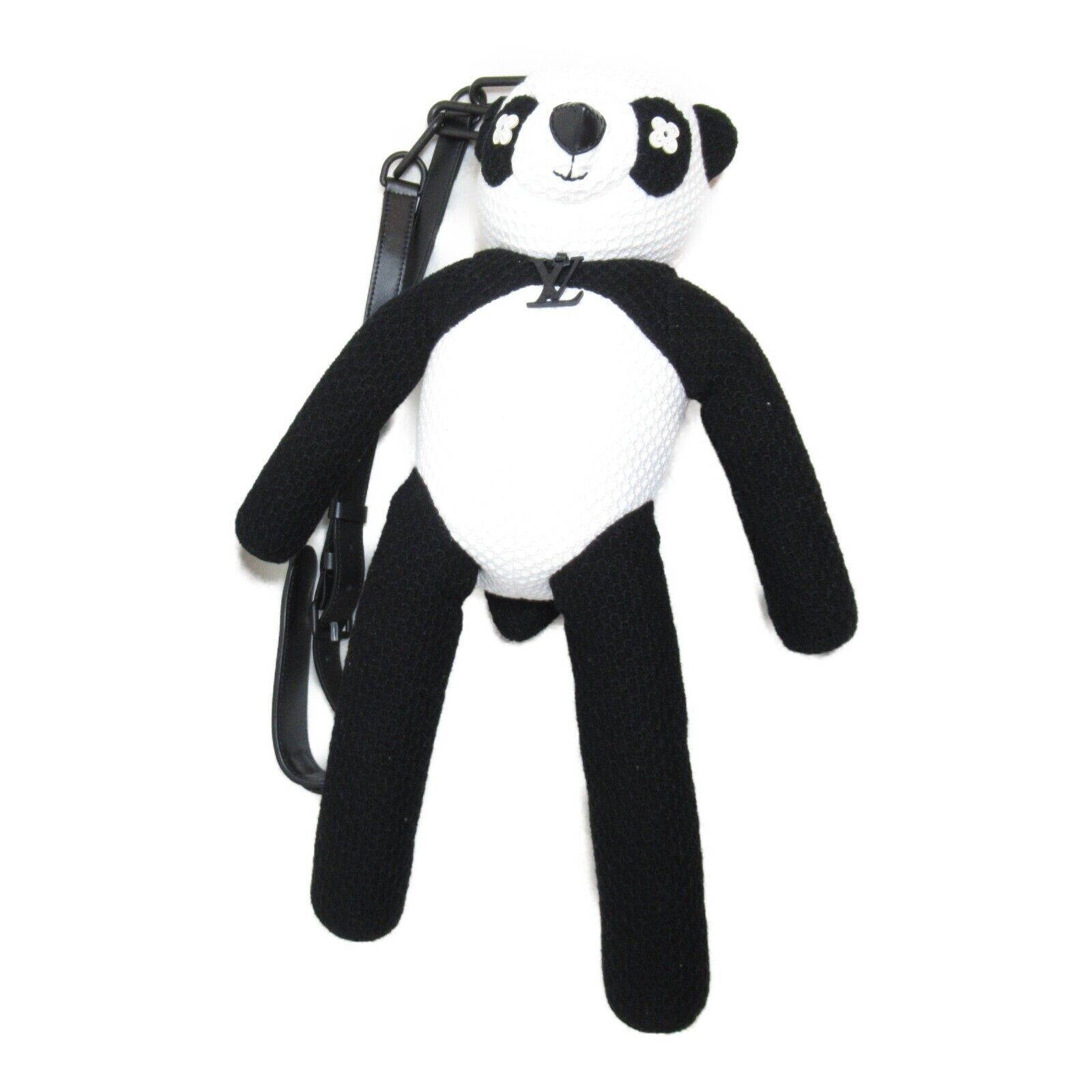 Louis Vuitton Panda Shoulder Bag Black White Cotton Zoom With Friends ...