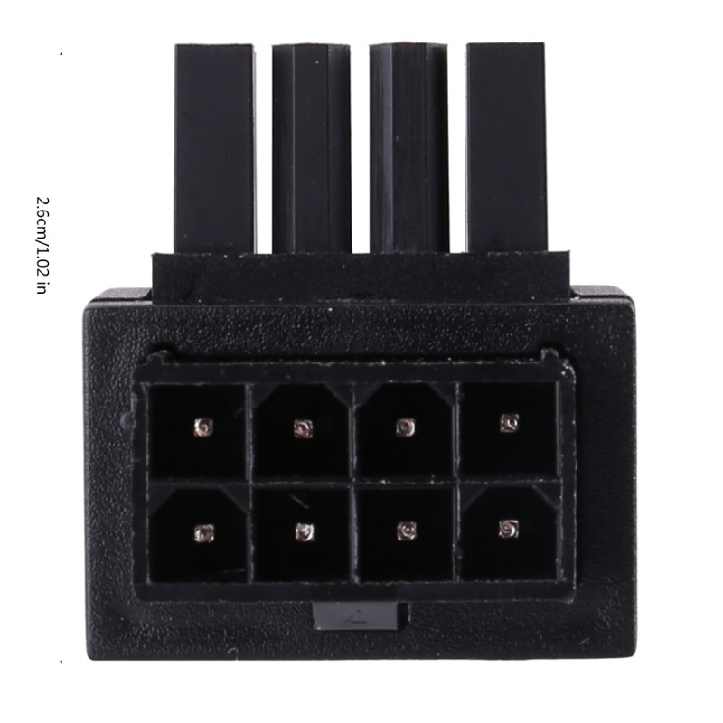 CPU 8Pin Female to Male Power Connector Adapter GPU PCIe 8Pin 90Degree ...