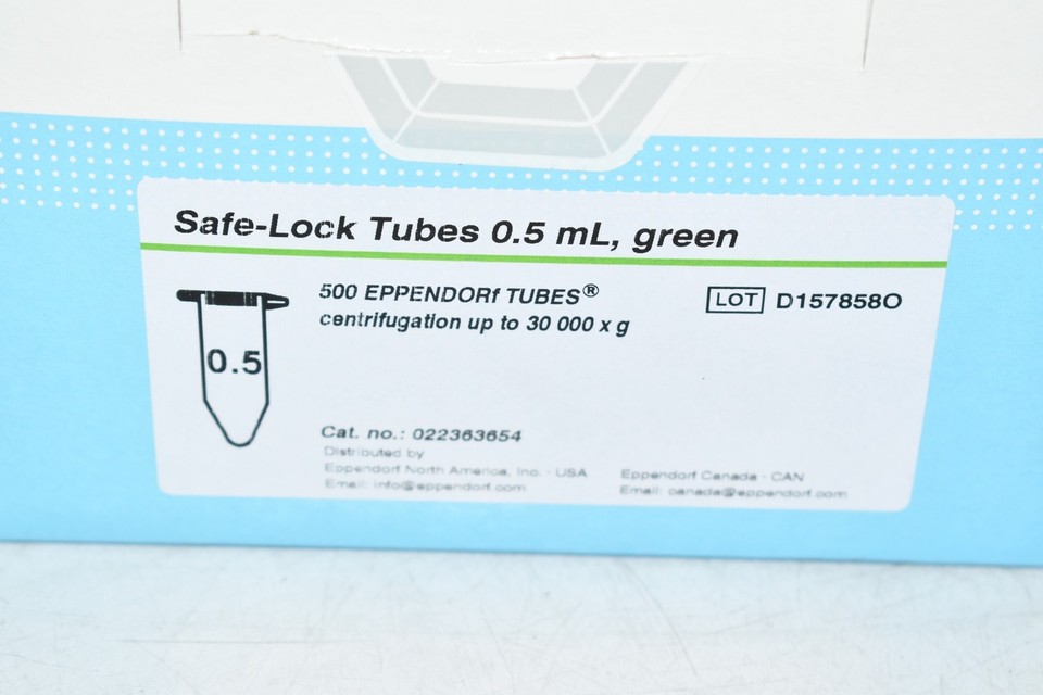 NEW Eppendorf 022363654 Safe-Lock Tubes Microcentrifuge Tubes, Snap-Cap ...