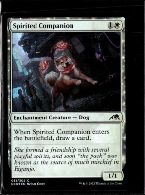 MTG Spirited Companion 038/302 Kamigawa: Neon Dynasty Holo Lot 2 LP | eBay