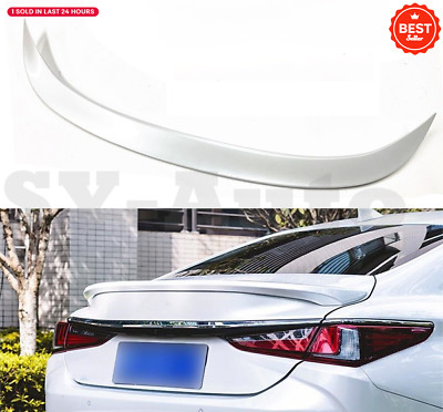 For Lexus ES350 ES300h 2019-2024 White Pearl Rear Trunk Spoiler Lip ...