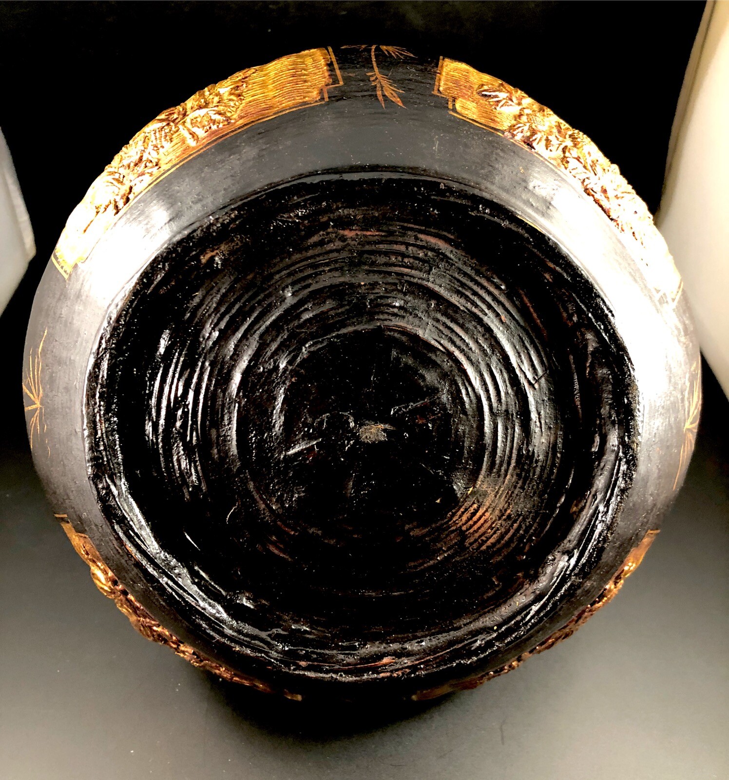MEIJI PERIOD JAPANESE JUBAKU BAMBOO 3 TIERED BENTO BOX GOLD & BLACK ...