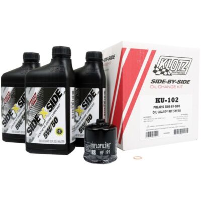 Klotz Full Synthetic Oil Change Kit 5W-50 Polaris Polaris RZR XP Turbo ...