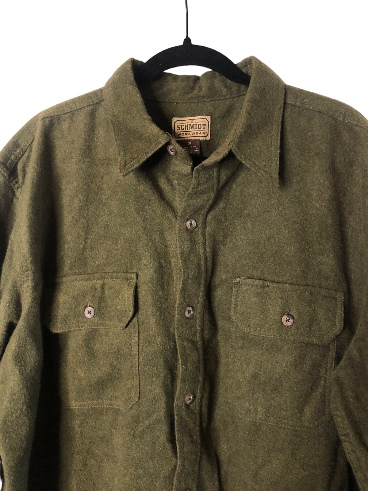 C.E. Schmidt Workwear Army Green 100% Cotton Collard … - Gem