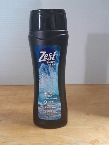 Men Hair and Body Wash Zest Intensely Fresh 2 In 1 Simply for Men 12 Fl ...