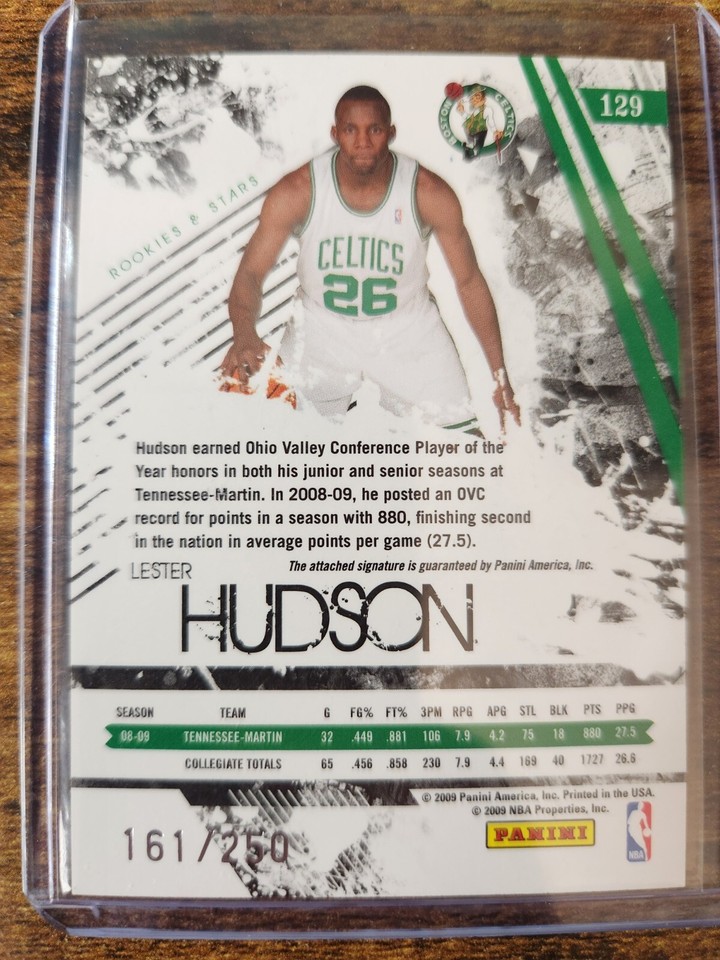 2009-10 Rookies & Stars Lester Hudson Rookie RC Auto 161/250 #129 ...