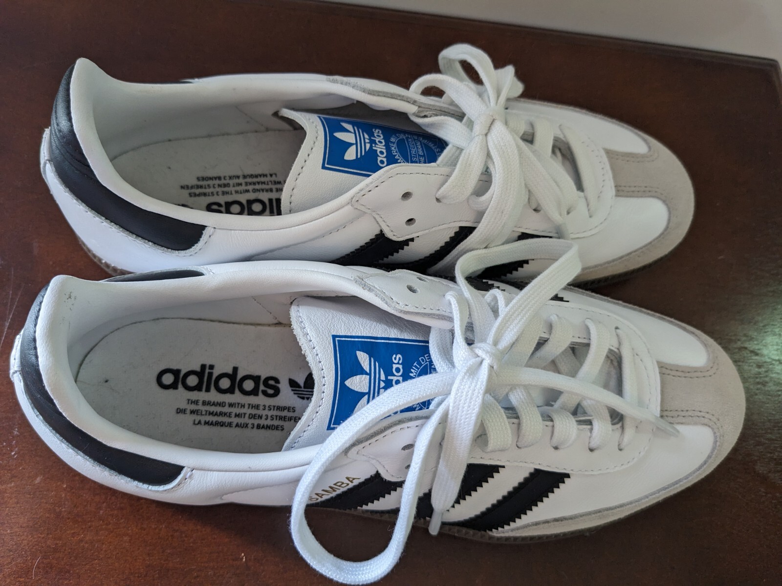 Size 8 - adidas Samba OG White and Black W | eBay