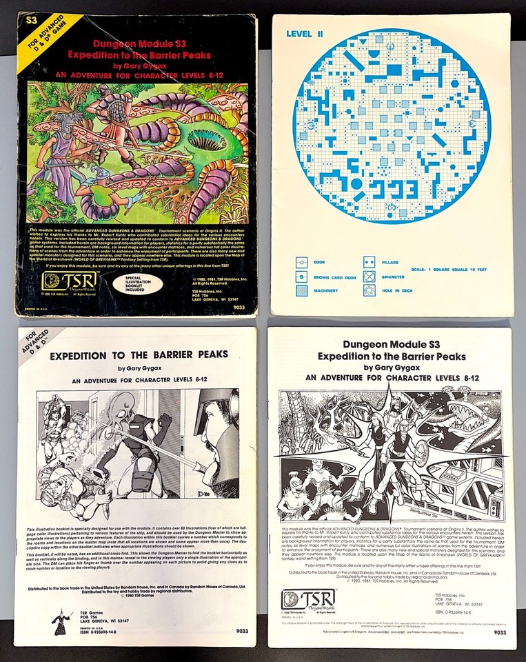 Dungeons & Dragons Module S4 Expedition to the Barrier Peaks 1980 TSR ...