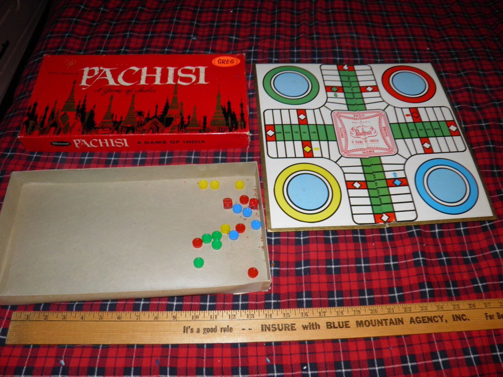 VINTAGE Pachisi A Game of India Whitman's Family Board Game 1962 100% ...