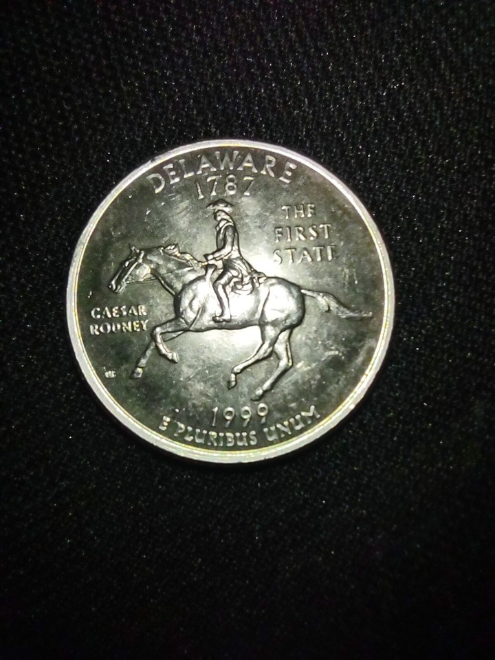 1999 D Delaware State Quarter ~ First State Quarter ~ Caesar Rodney ...