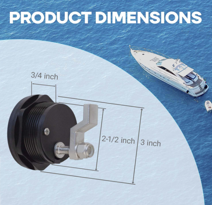 T Handle Boat Latch 2-1/2 Inch Nylon Boat Hatch Latches with Stainless ...