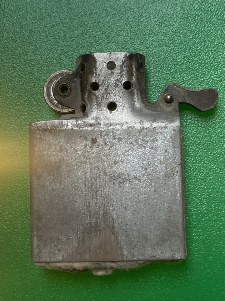 DOUBLE STAMPED WW2 Zippo Black Crackle 14 hole Lighter Super Rare WWII ...