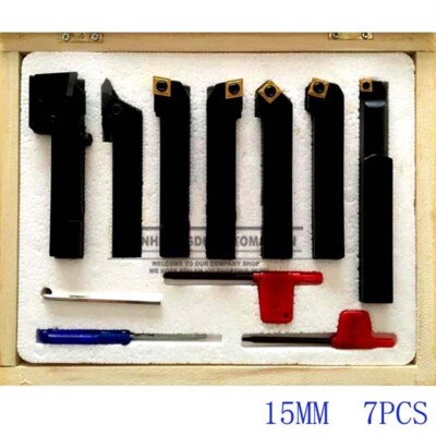 15mm 7pcs/set indexable carbide turning lathe cutter tool set with ...