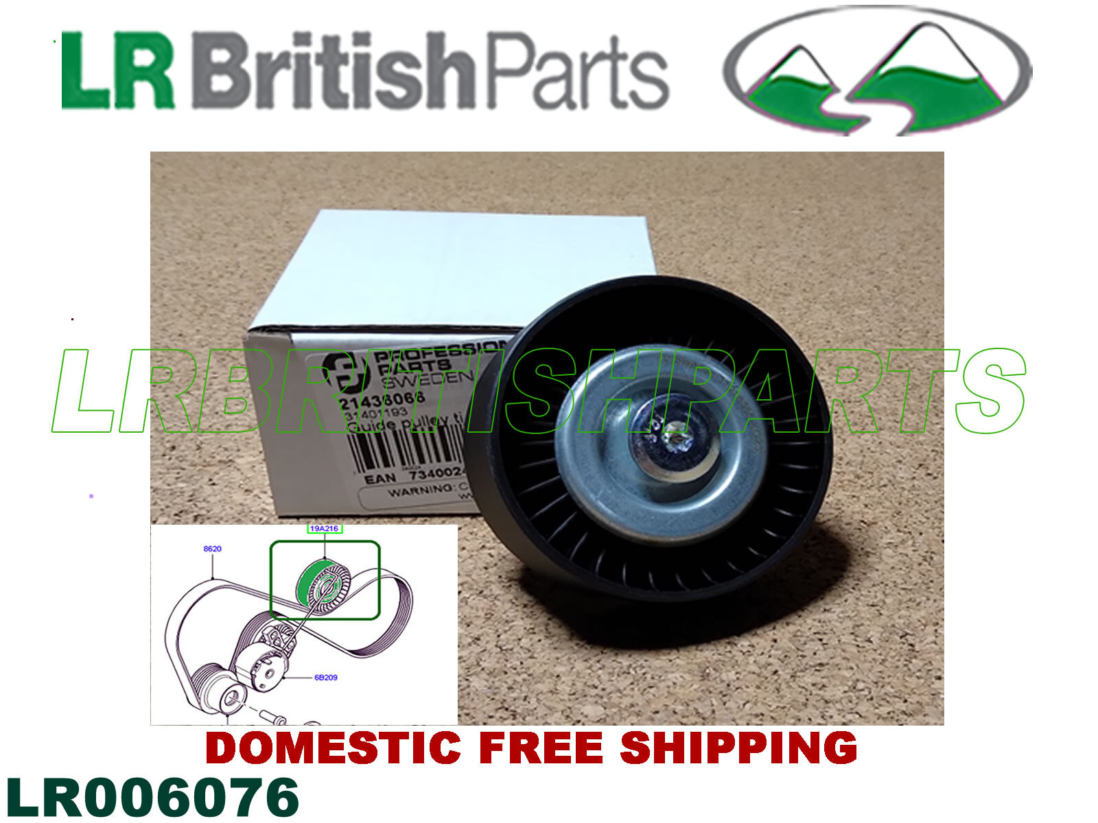 LAND ROVER TENSIONER PULLEY LR2 3.2L NEW LR006076 | eBay