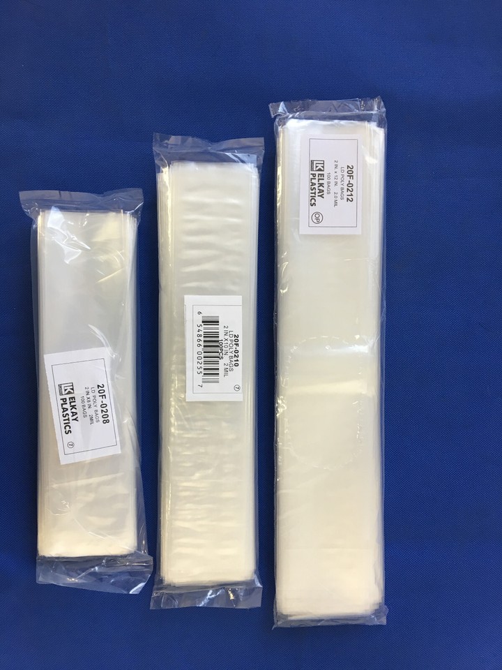 1"x2" to 12"x12" Plastics 2mil Lay-Flat Hi-Clear Open Top End 2 Mil ...