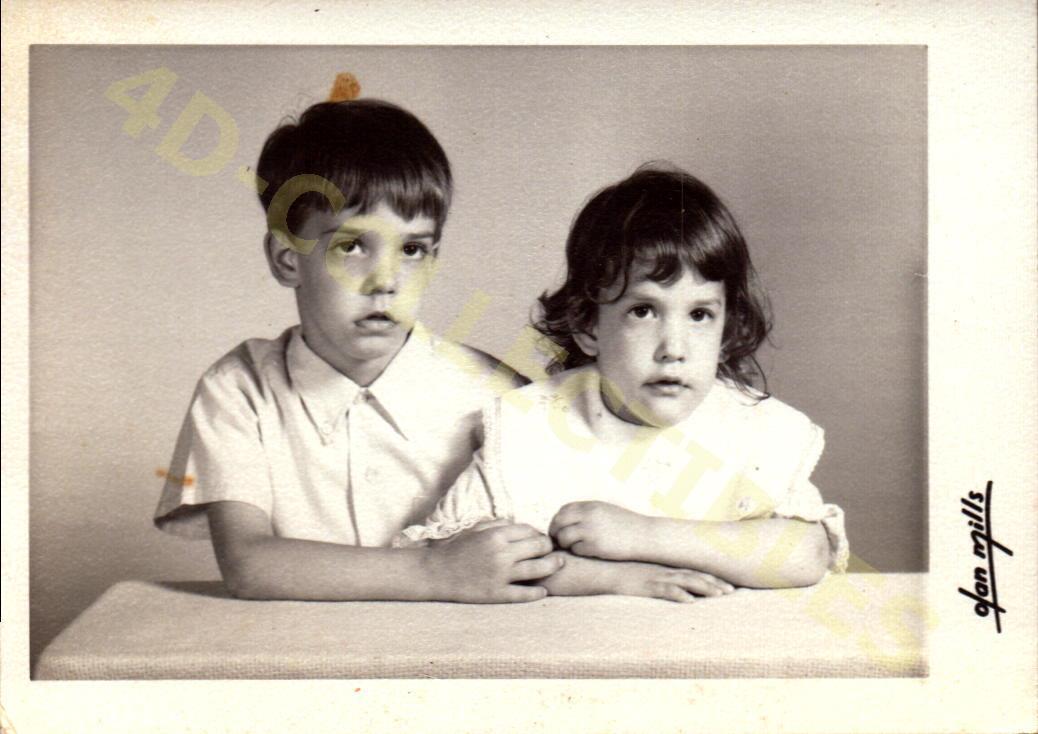 Vintage Found Portrait Photograph Siblings Share a Quiet Glimpse from ...