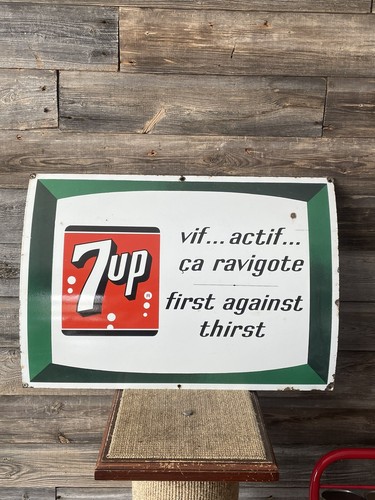 Vintage 7Up Sign Porcelain Advertising 7 Up | eBay