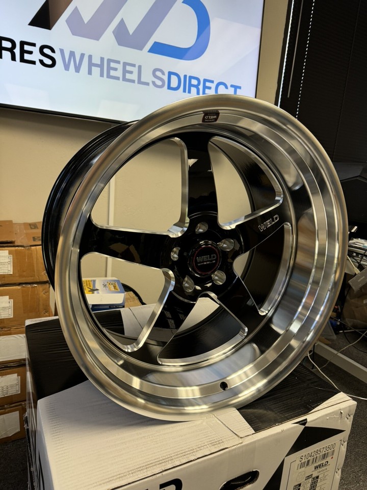 Staggered WELD RACING Ventura S104 22x8.5 & 22X12 5X127 Gloss Black ...