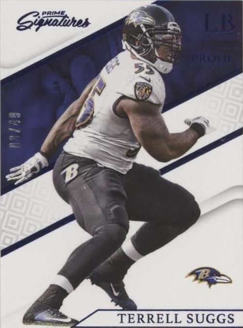 2016 Panini Prime Signatures - Terrell Suggs #186 Prime Proof Blue /49 ...