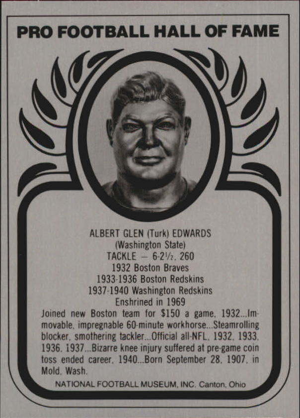 1982-2013 Hall of Fame Metallics #74 Turk Edwards - NM-MT | eBay