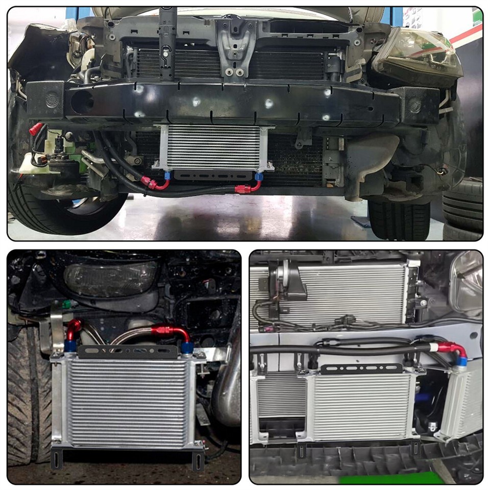 25 Row Transmission 8AN 3/4"-16 UNF Oil Cooler+7" Electric Fan Kit with ...