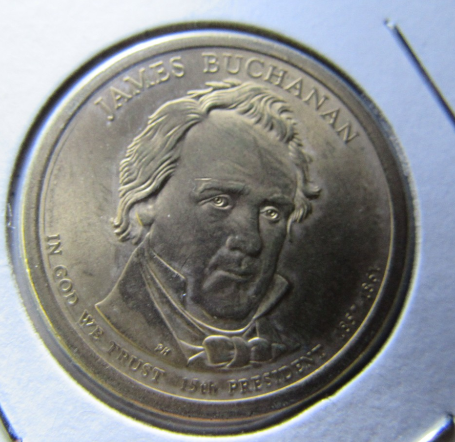 James Buchanan 15th President (1857-1861) Mint US One Dollar Coin 2010 ...