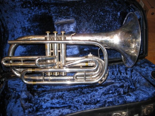 king 1130 flugabone king trombone marching in silver very good ...