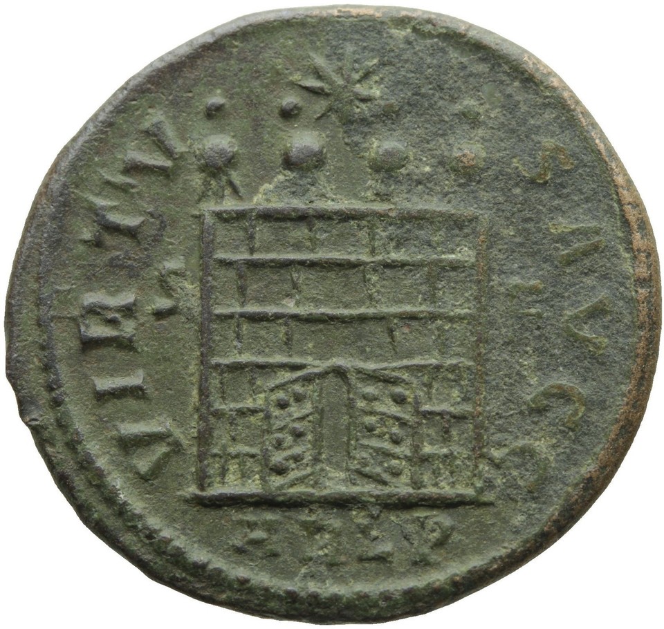 033. Roman Bronze Coin. CONSTANTINE I, AE-Follis. Arles. Camp Gate. VF | eBay