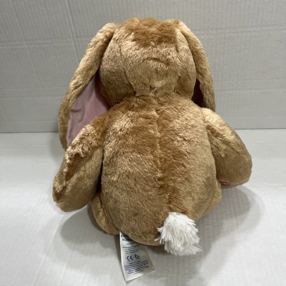 Build A Bear BAB Plush Stuffed Bunny Rabbit Tan Pink Silky Floppy Ear ...