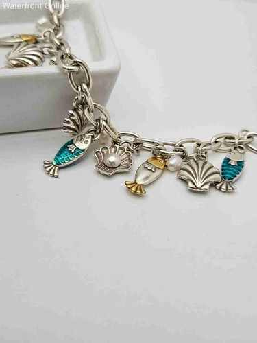 Brighton Bracelet Ocean Dream Fish & Shells Charm Bracelet Pearl | eBay